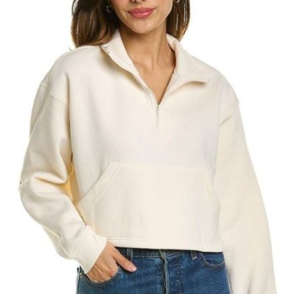 WeWoreWhat | Tops | Weworewhat Cropped Quarter Zip Up Size Xs Off White ...